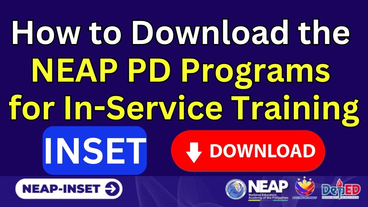 How to Download In-Service Training Programs (INSET) from NEAP