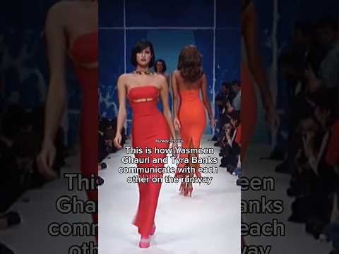 This is how Yasmeen ghauri and Tyra banks communicate with each other on runway✨ #short #runwaymodel