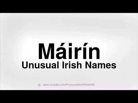 HOW TO PRONOUNCE Máirín