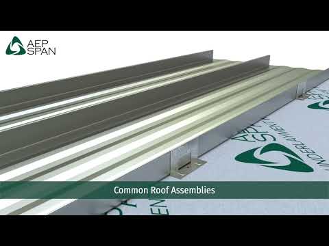 How to install Common Roof Assemblies with AEP Span Metal Roofing 3D Instructional Video