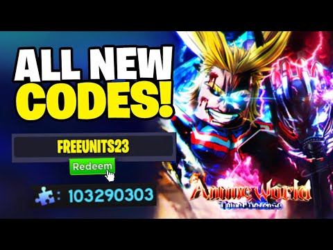 *NEW* ALL CODES FOR ANIME WORLD TOWER DEFENSE 2023! ROBLOX ANIME WORLD TOWER DEFENSE CODES