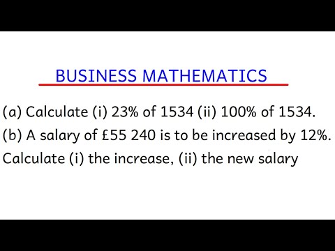 A salary of £55 240 is to be increased by 12%. Calculate (i) the increase, (ii) the new salary