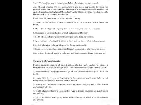 #B.Ed#Needs#Importance#of#Physical#Education