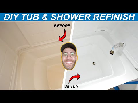 How To Paint / Refinish a Tub and Shower Surround. DIY