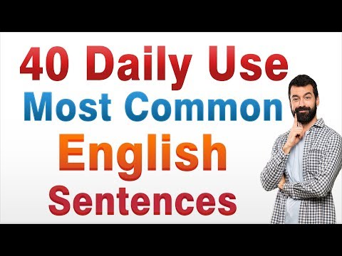 How to learn English fast at home? 40 Daily Use Common English Sentences || English Speaking Course