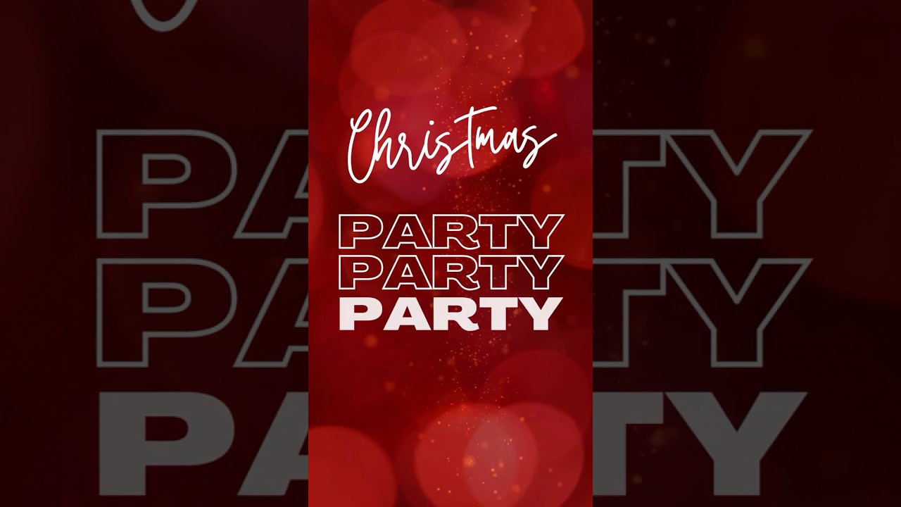 Christmas Party video e-Invitation Template #canvatemplates #partyinvitation