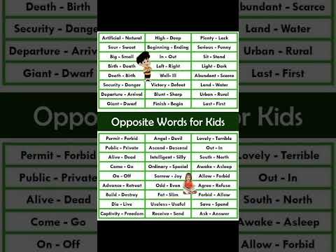 Dive into the World of Antonyms: Enhance Your Vocabulary Skills #shorts