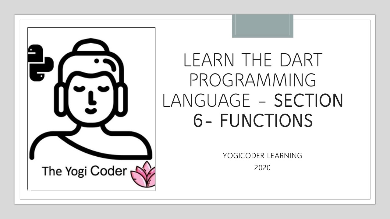 Section 6 - Dart Functions