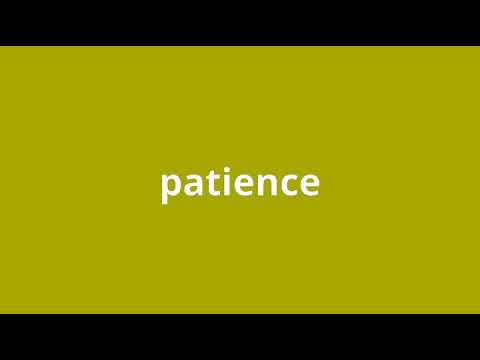 what is the meaning of patience