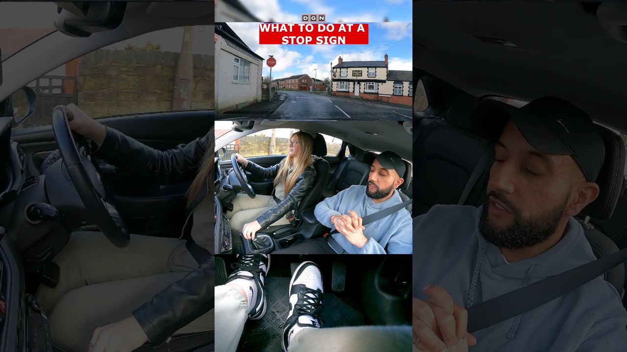 What to do at a STOP Sign #driving #stop #drivinglessons