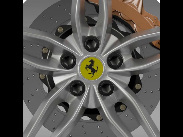 Ferrari 488 GTB 2015 wheel 3D Model - FlatPyramid