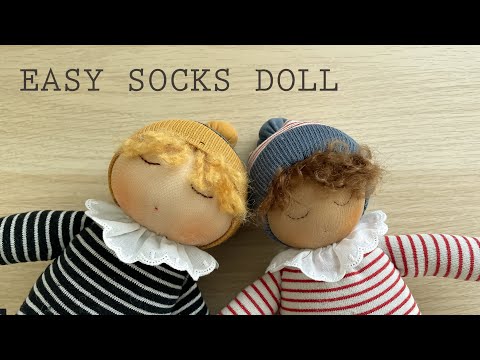 easy SOCKS DOLL DIY | Rag doll making | 낡은 양말로 인형만들기