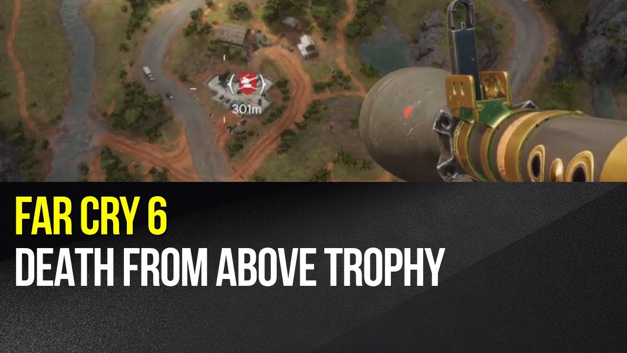Far Cry 6 - Death from Above trophy (killing a soldier from 50m above)