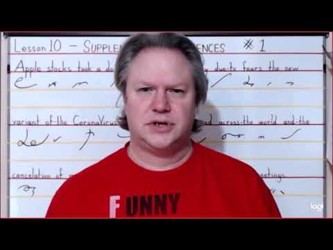 Lesson 10 - Disjoined Word Endings (Suffixes) of Gregg Shorthand in the verbatim, reporter style.