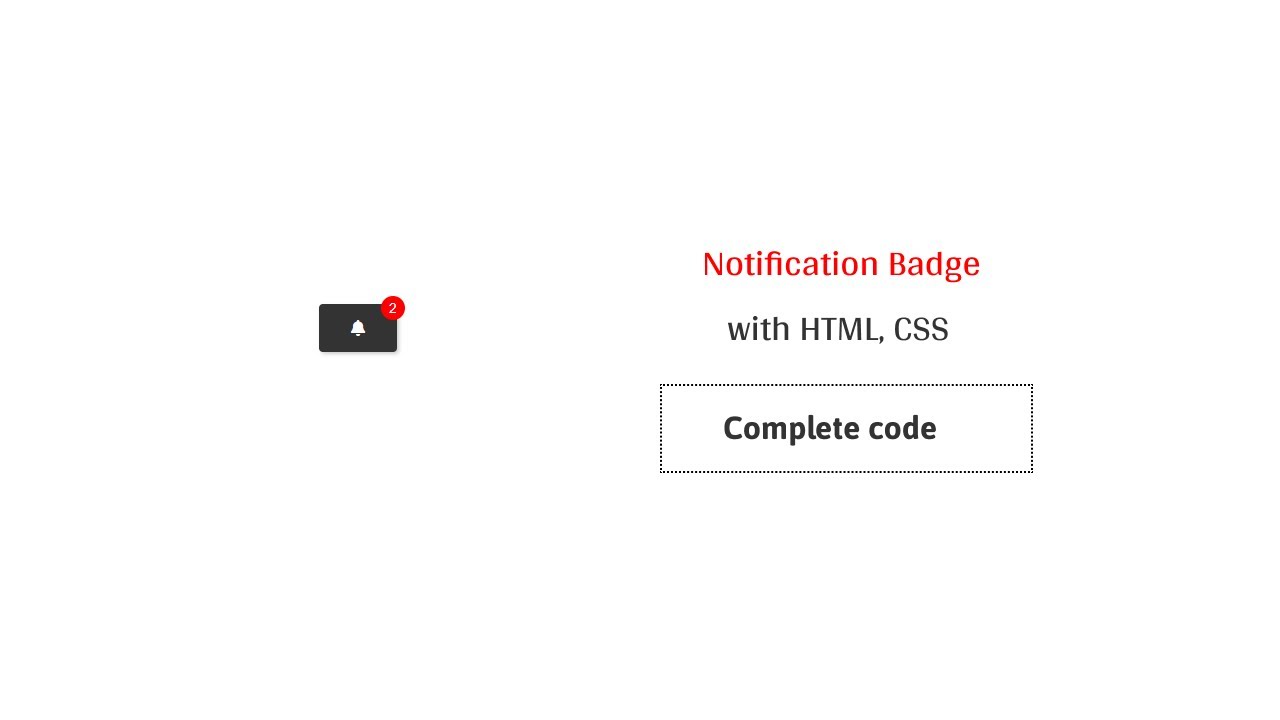 Notification Badge with HTML, CSS || Complete code
