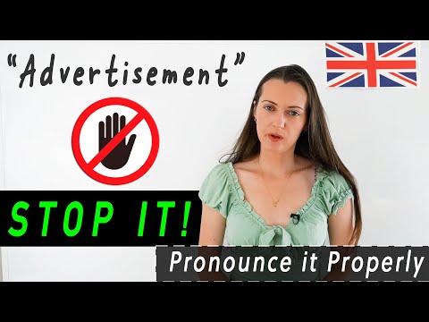 "Advertisement" How to Pronounce It Properly