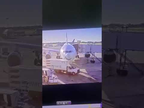 A truck hit the aircraft @ Montreal Trudeau Airport (YUL)