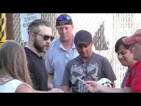 Jai Courtney greets fans at Jimmy Kimmel Live