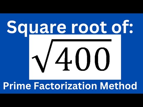 Square root of 400 l Prime factorization method