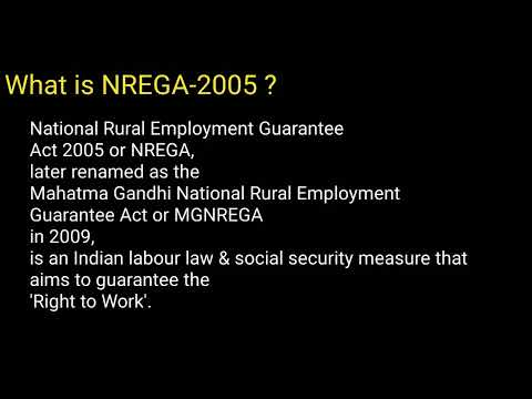 Mahatma Gandhi National Rural Employment Guarantee Act, 2005 (MGNREGA),#currentaffairs,#legalrights