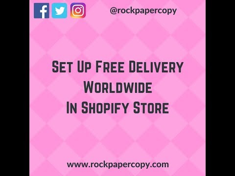 Add Free Worldwide Shipping in Shopify