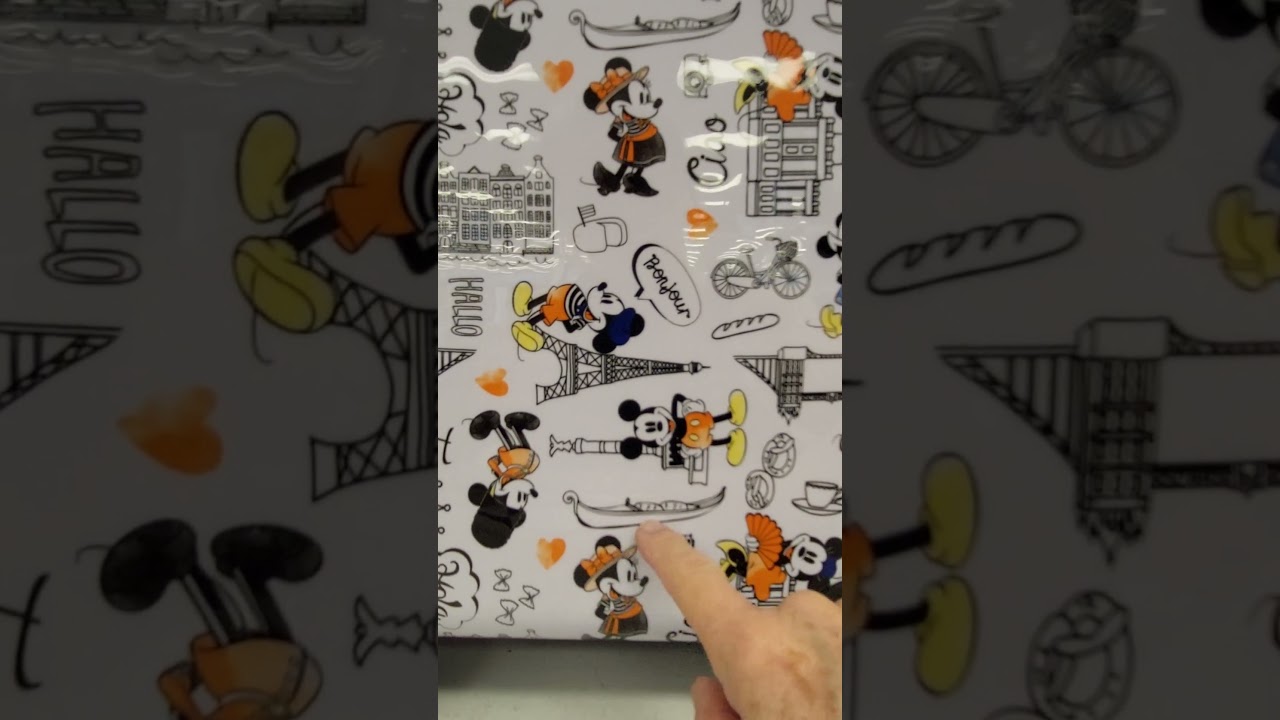 DISNEY MICKEY MOUSE AND MINNIE MOUSE WORLD TRAVELER LUGGAGE -PARIS VENICE HOLLAND ROME SCENES $49.99