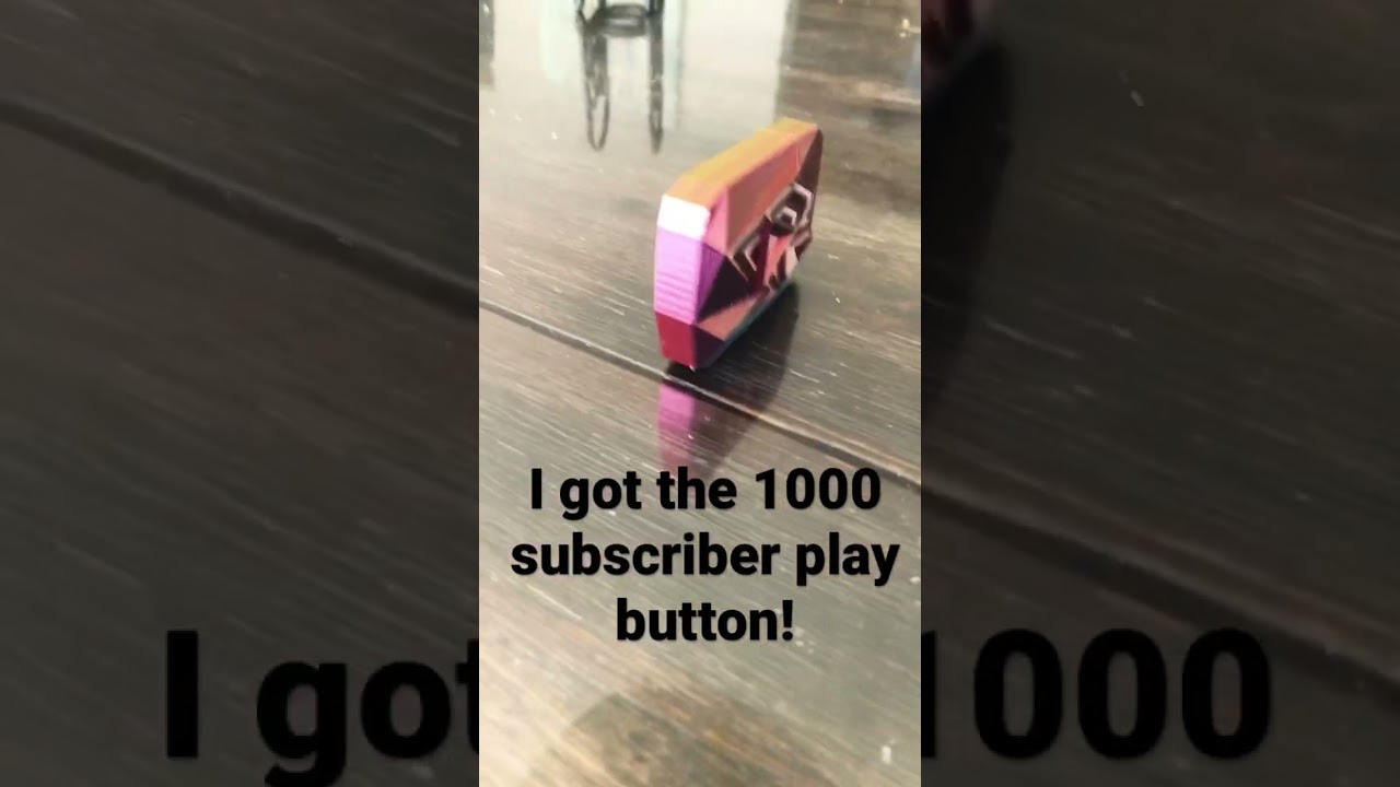 I got the 1000 subscriber play button! #1000subscriber #1000 #1000subs #subscribe #subs #shorts