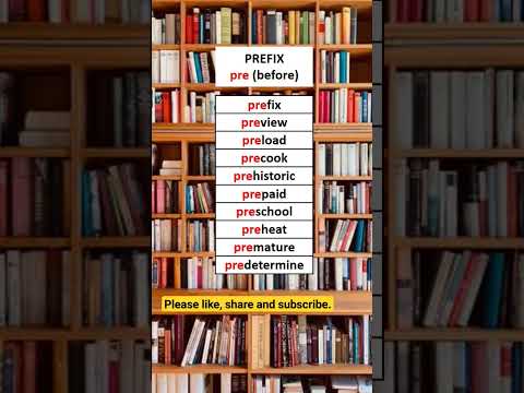 Prefix 'pre' #vocabulary #shorts