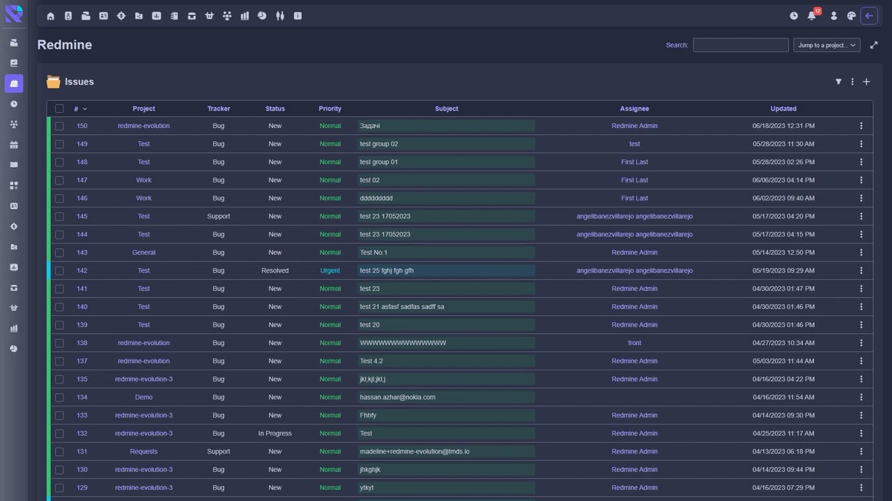EVO-theme tour by Redmine-Evolution
