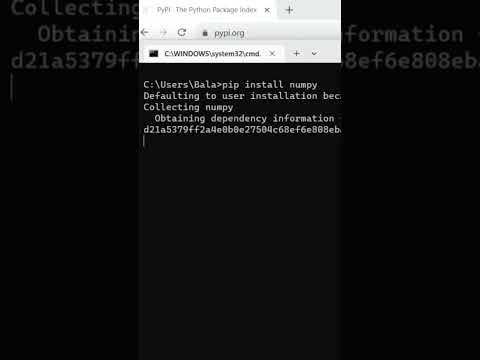 Pip install numpy #pythonsetup #pip #python3
