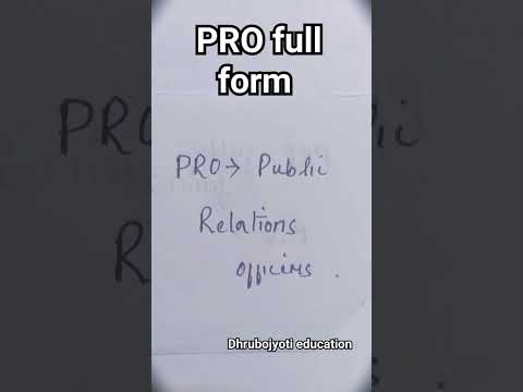 PRO full form/What is the full form of PRO/PRO full form kya hai/PRO ka pura nam/#youtubeshorts