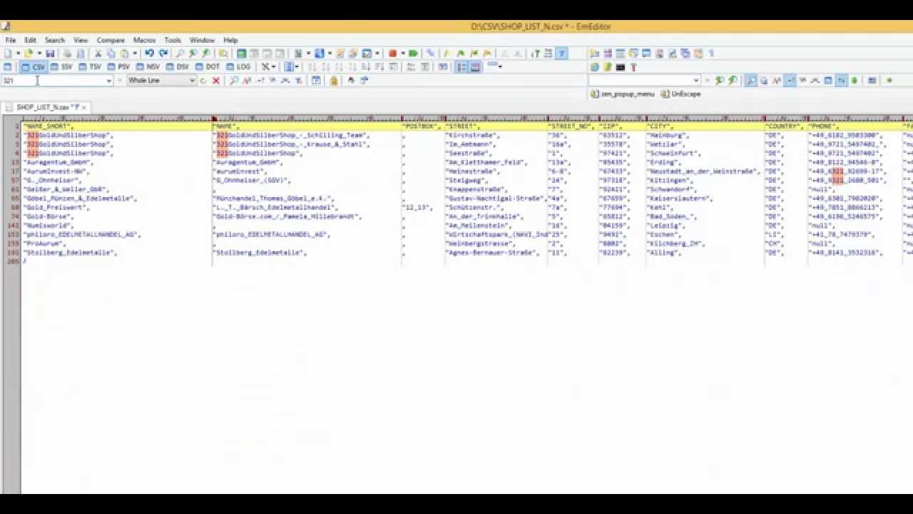 CSV-Editor.com - How to process huge CSV files easily
