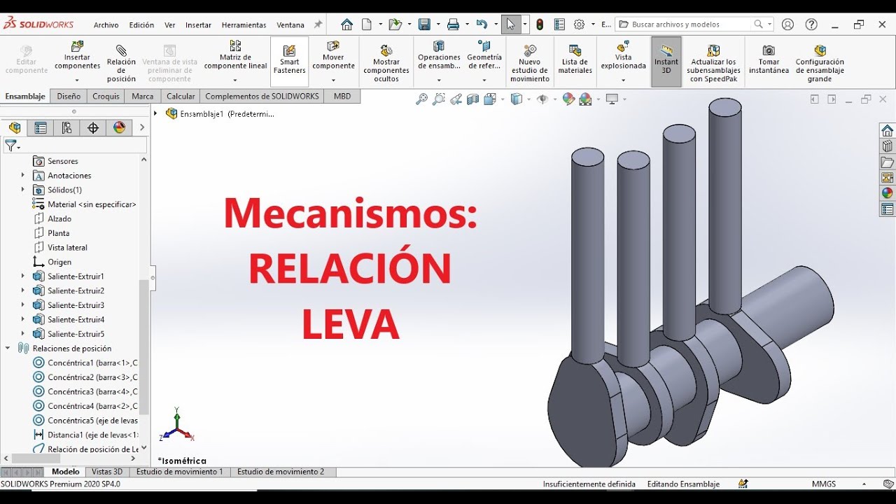 Solidworks: Relación Mecánica LEVA