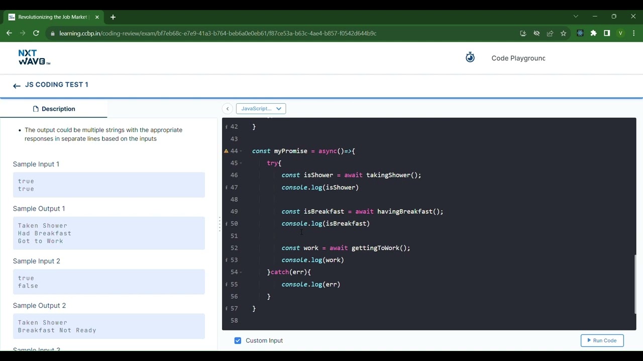 JS Coding Test 1 | Mock Tests | JavaScript Essentials | NxtWave | ccbp 4.o