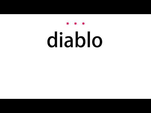 How to pronounce diablo - Vocab Today