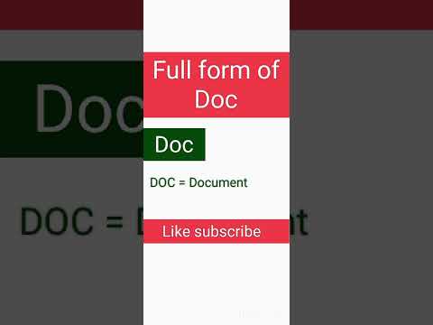 Full form of Doc