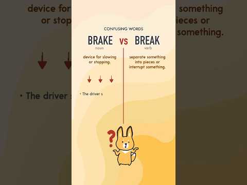 Confusing English Words: BRAKE vs BREAK
