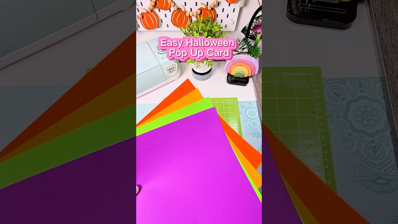 👻🎃 Easy Halloween Pop-Up Card! Let’s make a spooky-cute Halloween cat pop-up card 🐱🕷️