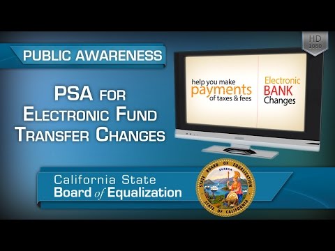 Public Service Announcement for Electronic Fund Transfer (EFT) Changes