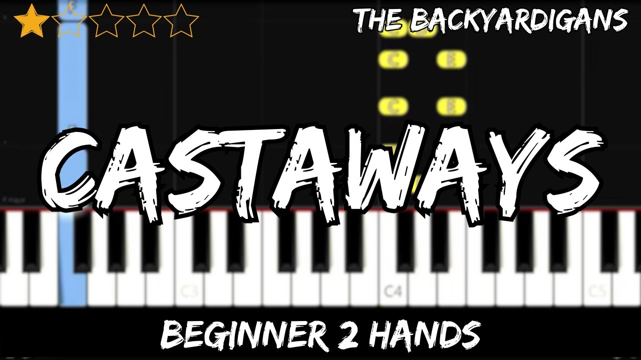 The Backyardigans - Castaways - Easy Beginner Piano Tutorial - For 2 Hands