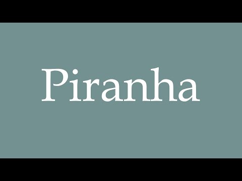 How to Pronounce ''Piranha'' Correctly in French