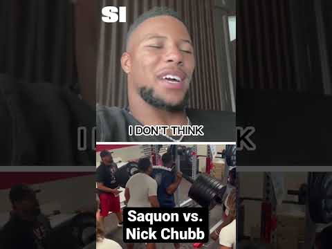 Saquon Barkley challenges Nick Chubb 👀 #Shorts