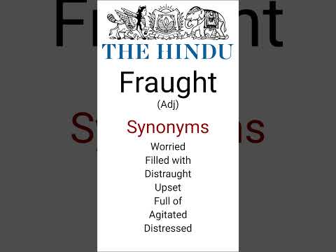 Synonyms of Fraught | The Hindu Editorial Vocabulary #vocabulary #ssc #editorial