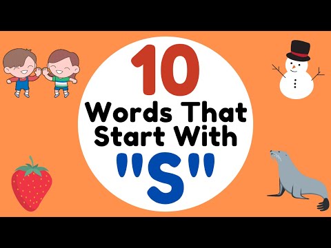 Words That Start With Letter S For Toddlers |Words That Start with S | Kids Learning Videos