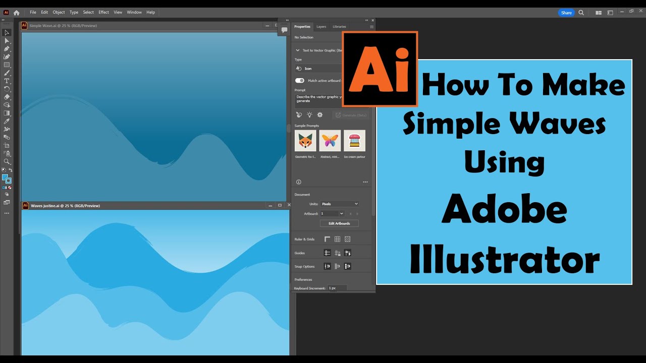 How To Make Simple Waves Using Adobe Illustrator