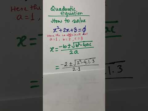 How to solve x^2+2x+3=0