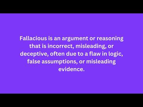Fallacious #englishlanguage #meaning #sentences #englishvocabulary