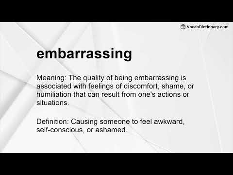 embarrassing Meaning