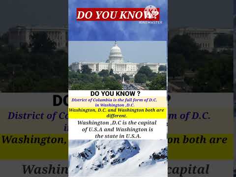 What is the full form of dc in washington? | Interesting facts