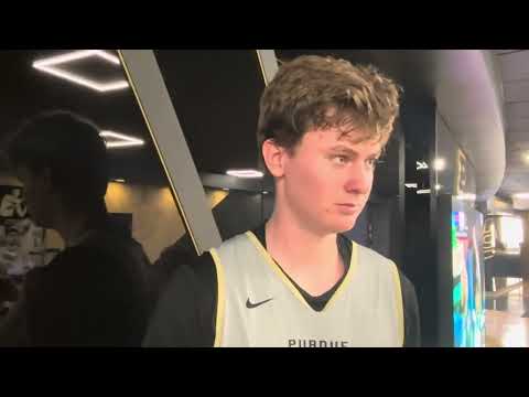 Daniel Jacobsen talks after Purdue’s first practice.
